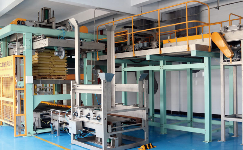 Auto bagging & palletizing production line at user’s site_WUXI LIMA ...